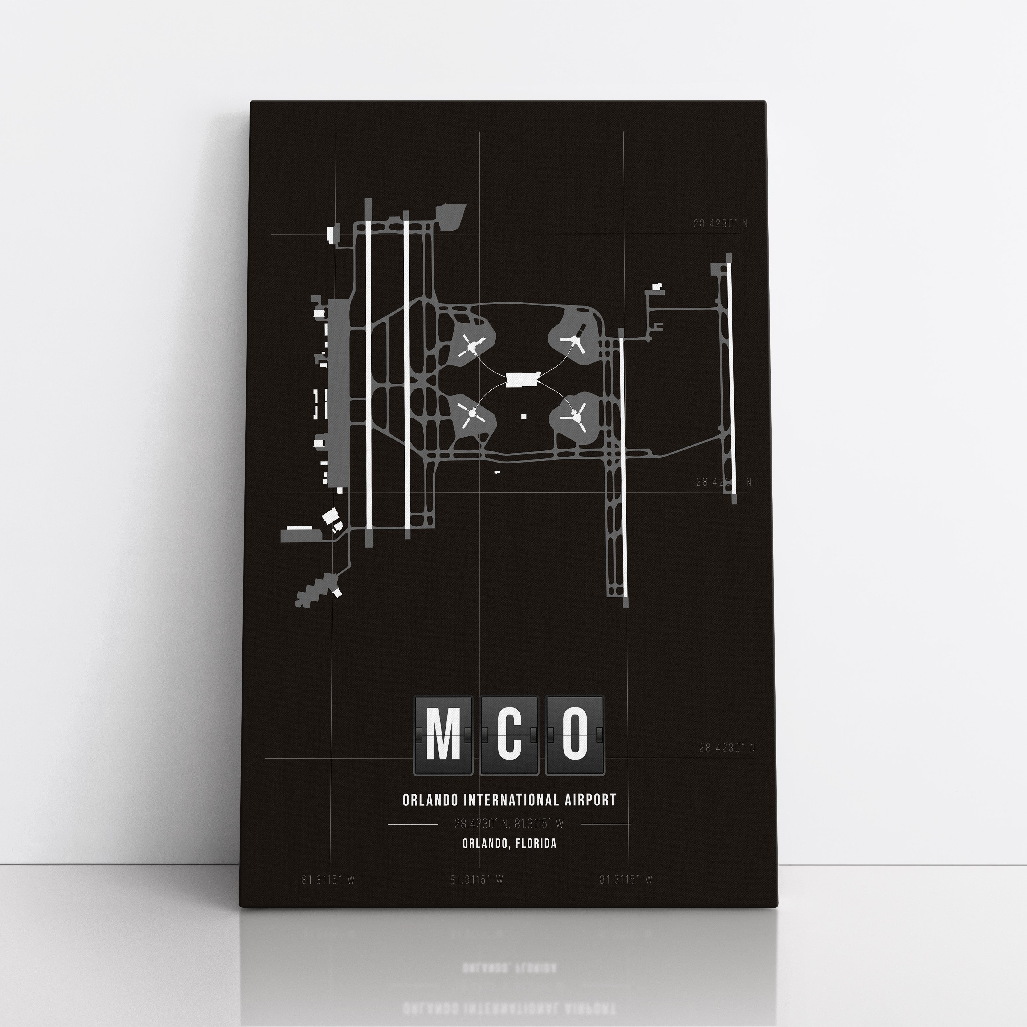 Orlando International (MCO) Airport Map – Cyclonic Prints
